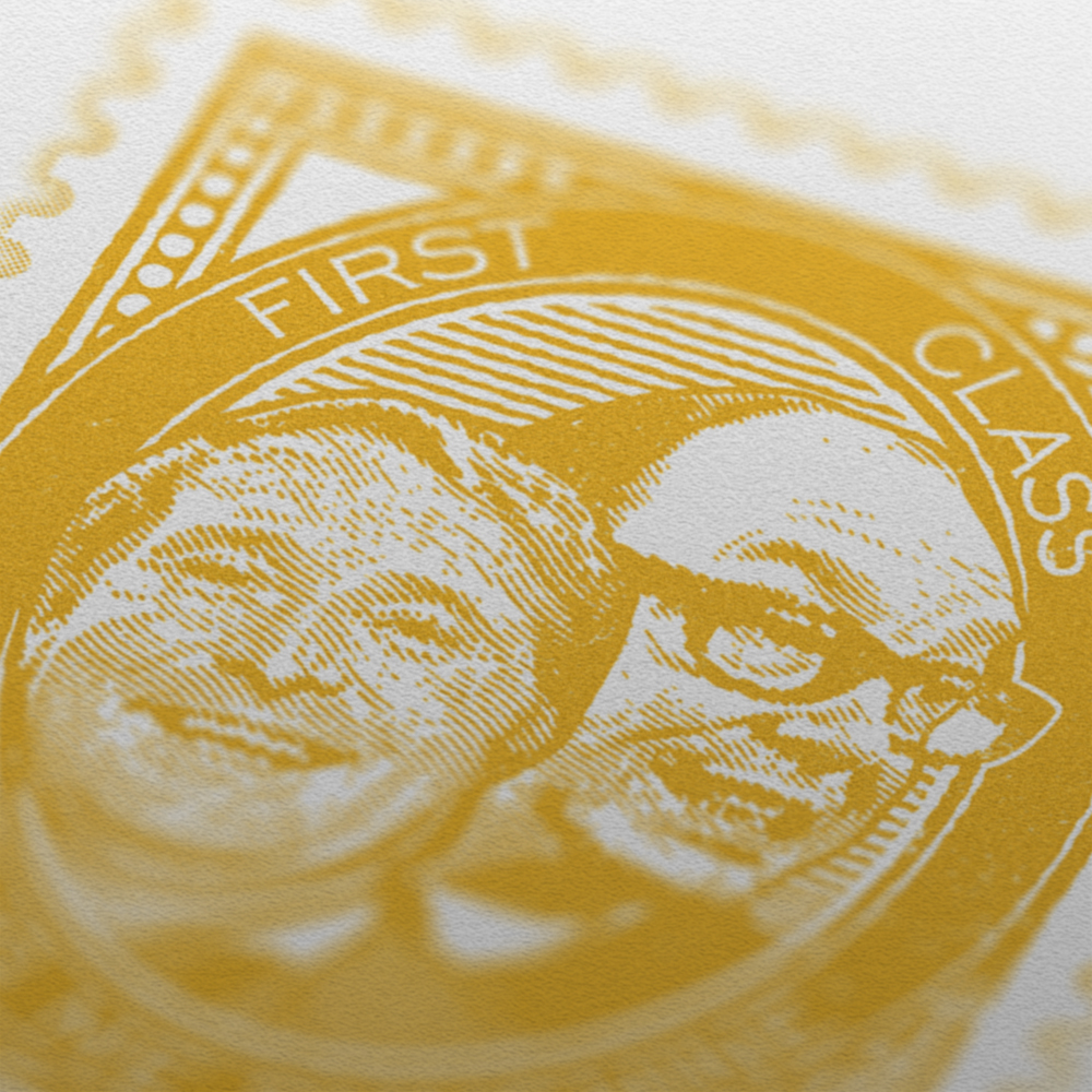 Morecambe and Wise Stamp Print - Typaprint